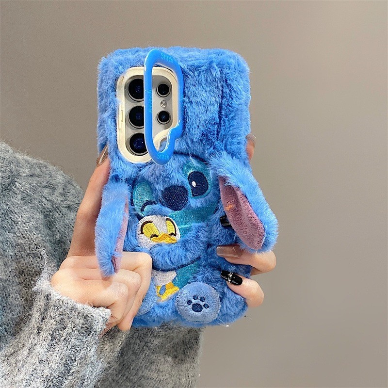 3d Stitch Plush Phone Case For SAMSUNG Galaxy S25 Ultra S24+ S23 Mobile ...