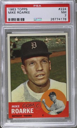 1963 Topps Mike Roarke (No Mark Under Insert Photo) #224 PSA 7 | eBay