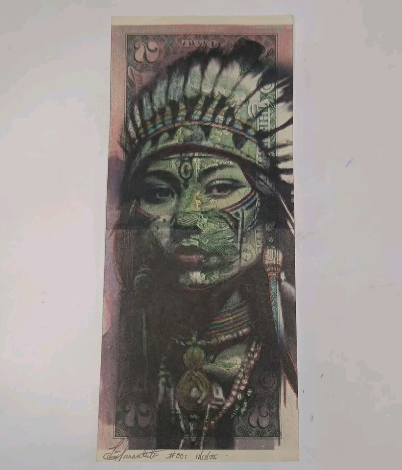 TWO DOLLAR $2 U.S. Bill Genuine Legal Tender Bill hand Drawing by J&M ...