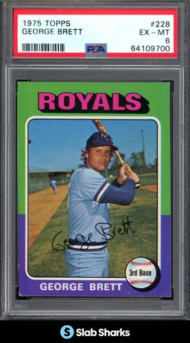 1975 TOPPS #228 GEORGE BRETT RC ROOKIE PSA 6 | eBay
