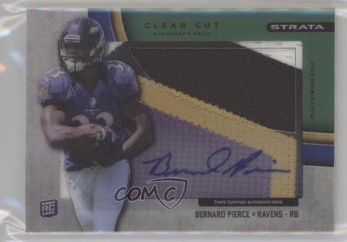 2012 Strata Clear Cut Rookie Relics Green /55 Bernard Pierce RPA Patch Auto RC | eBay