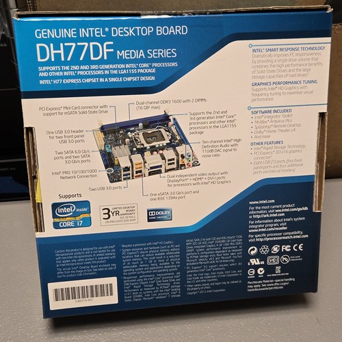New Intel DH77DF Mini-ITX Desktop Motherboard BOXDH77DF LGA1155 HDMI DP ...