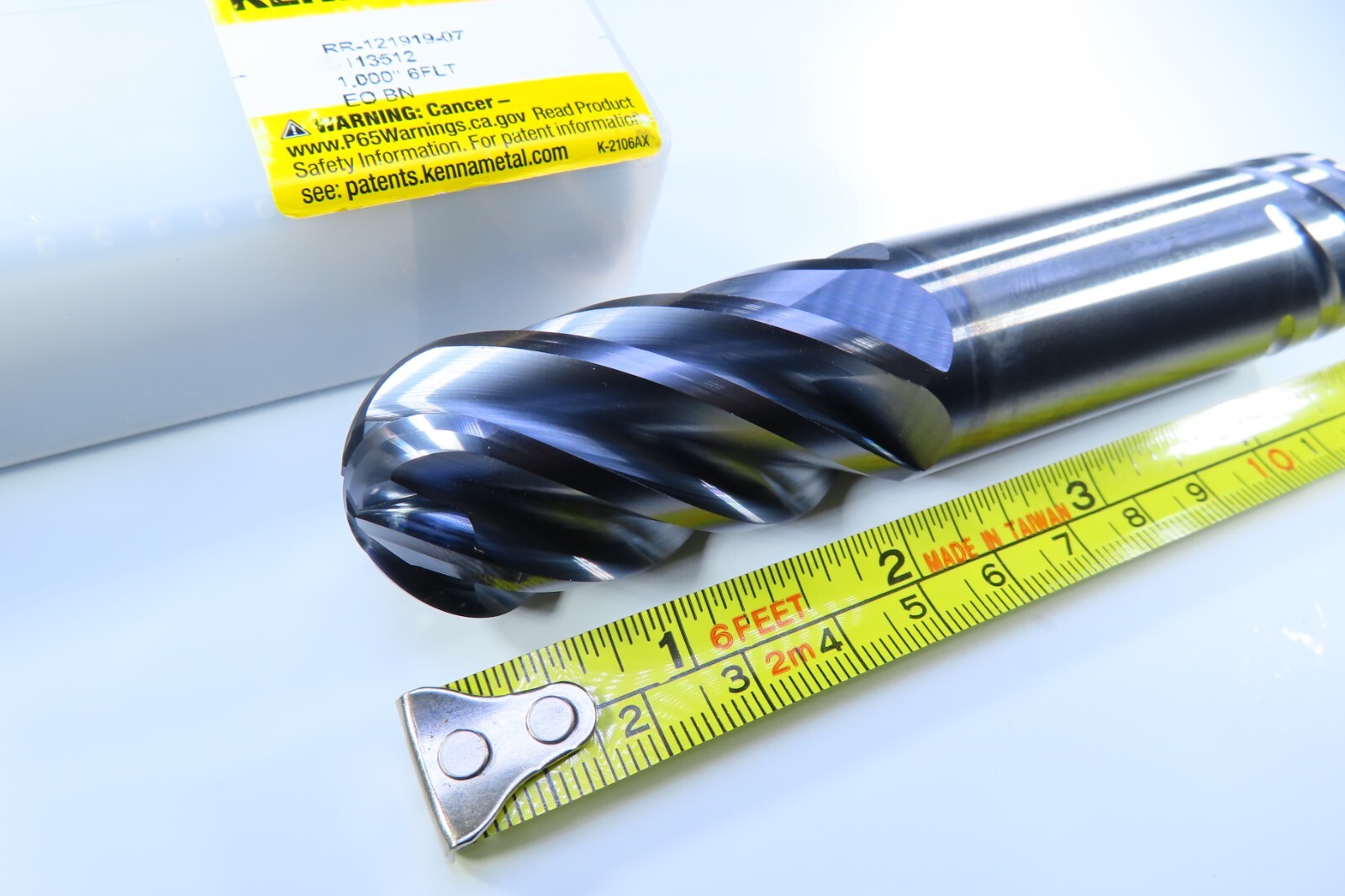 NEW 1.0" KENNAMETAL 1" INCH HARVI 6 FLUTE SAFE LOCK SHANK SOLID CARBIDE ...