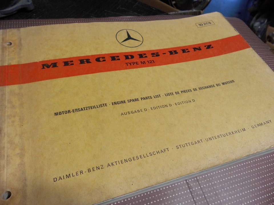 MERCEDES M121 ENGINE PARTS CATALOG 10206 1972 | eBay