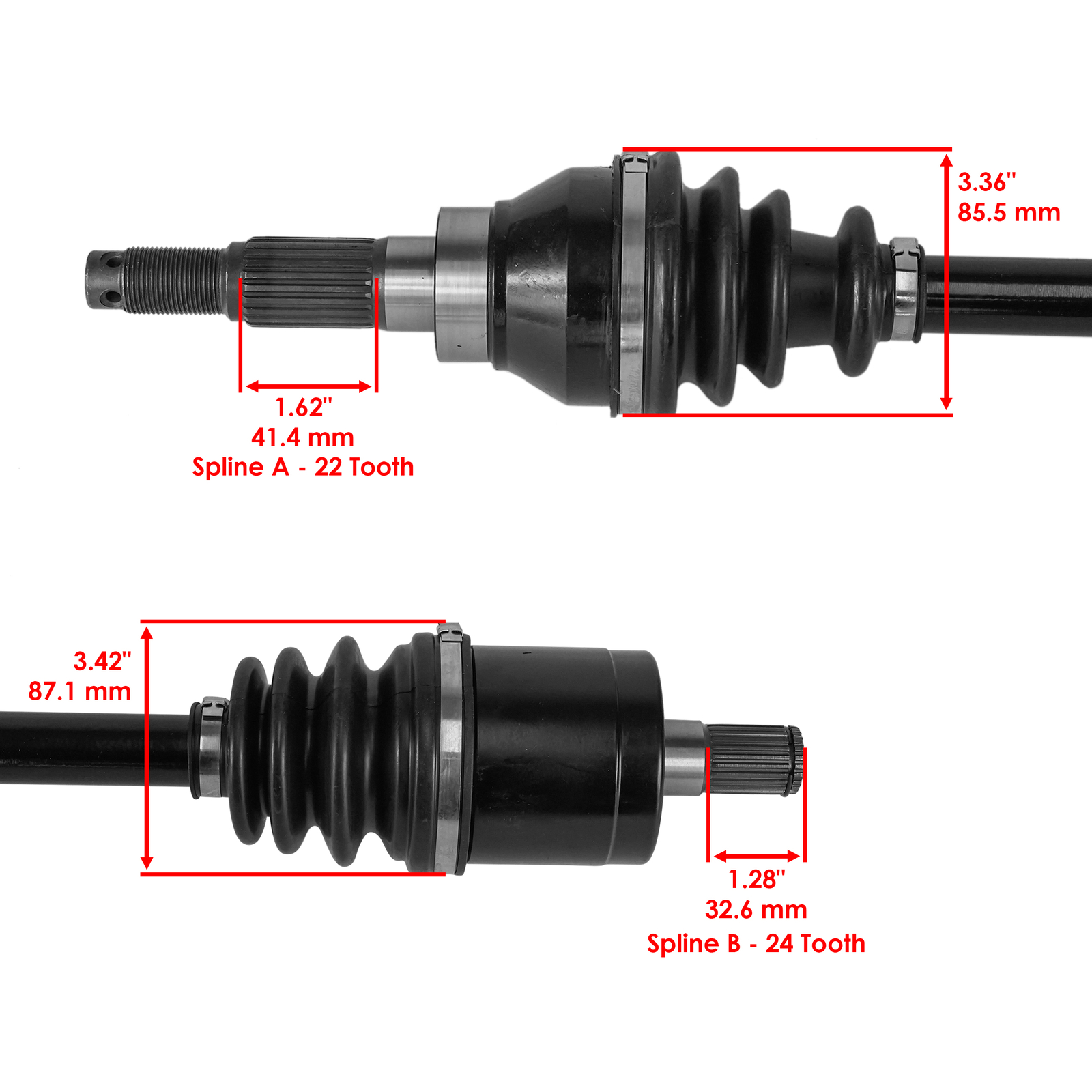 Caltric K7621-12310 Rear CV Axle For Kubota RTV-X1100CR 2014-2023 Left ...