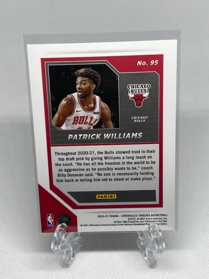 2020-21 Panini Chronicles Threads Basketball Patrick Williams RC #95 ...