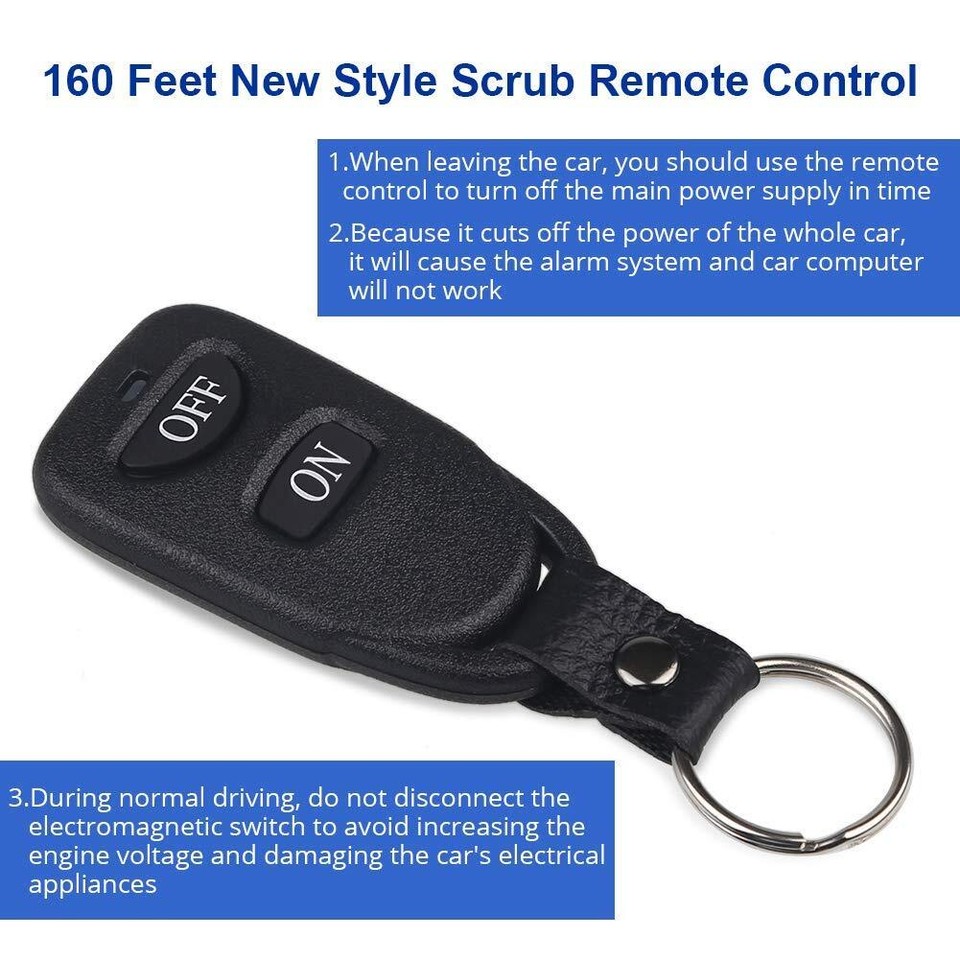 180A 12V Wireless Remote Master Battery Disconnect Switch Power Cut Off ...