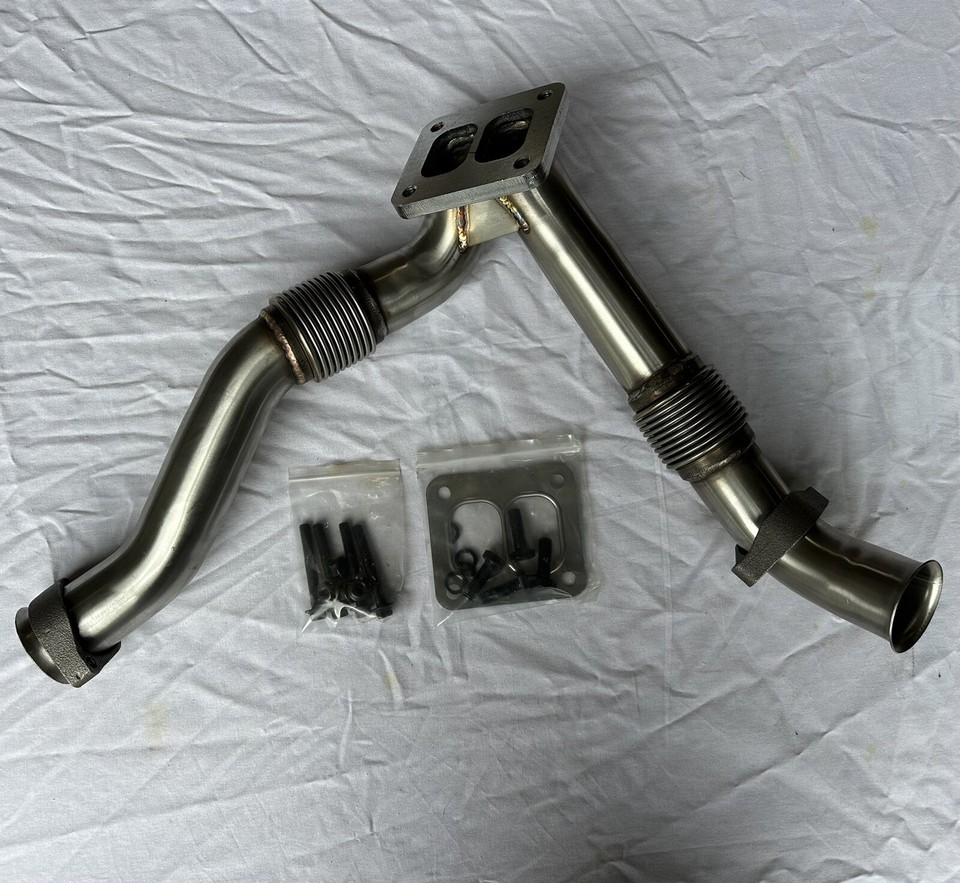 For 1994-1997 Ford OBS Diesel 7.3 Turbo Stainless Up Pipe Kit One Piece ...