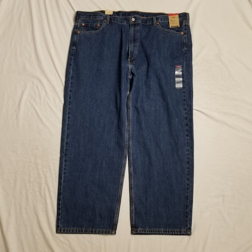 Levis 550 Jeans Dark Stonewash Blue Denim Relaxed NEW Mens 48x30 | eBay