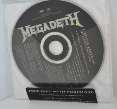 MEGADETH LIVE Limited Edition US Promo Only CD Rare Capitol 6 Tracks ...