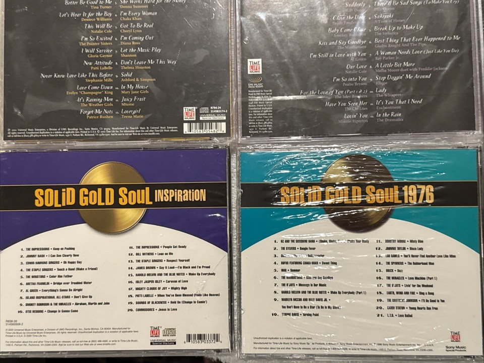 BODY + SOUL And Solid Gold Soul CD Lot Of 9 : Time Life All Are New ...