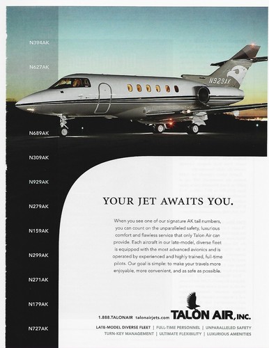 Talon Air Jets Print Ad / Private Aircraft Print Ad / September 2007 ...