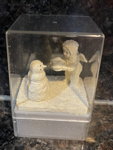 Department 56 SnowBabies 4" Music Box Angel Baby & Snowman "Frosty the ...