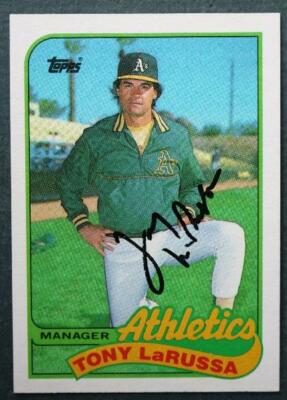 Oakland A's Manager Tony LaRussa signed / autographed 1989 Topps ...