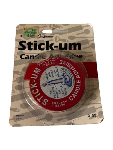 FOX RUN Stick-Um Candle Adhesive 1/2 oz. *NEW Old Stock | eBay