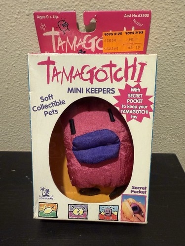 Tamagotchi Mini Keepers Soft Pet 1997 Secret Pocket Holds Virtual Pet ...