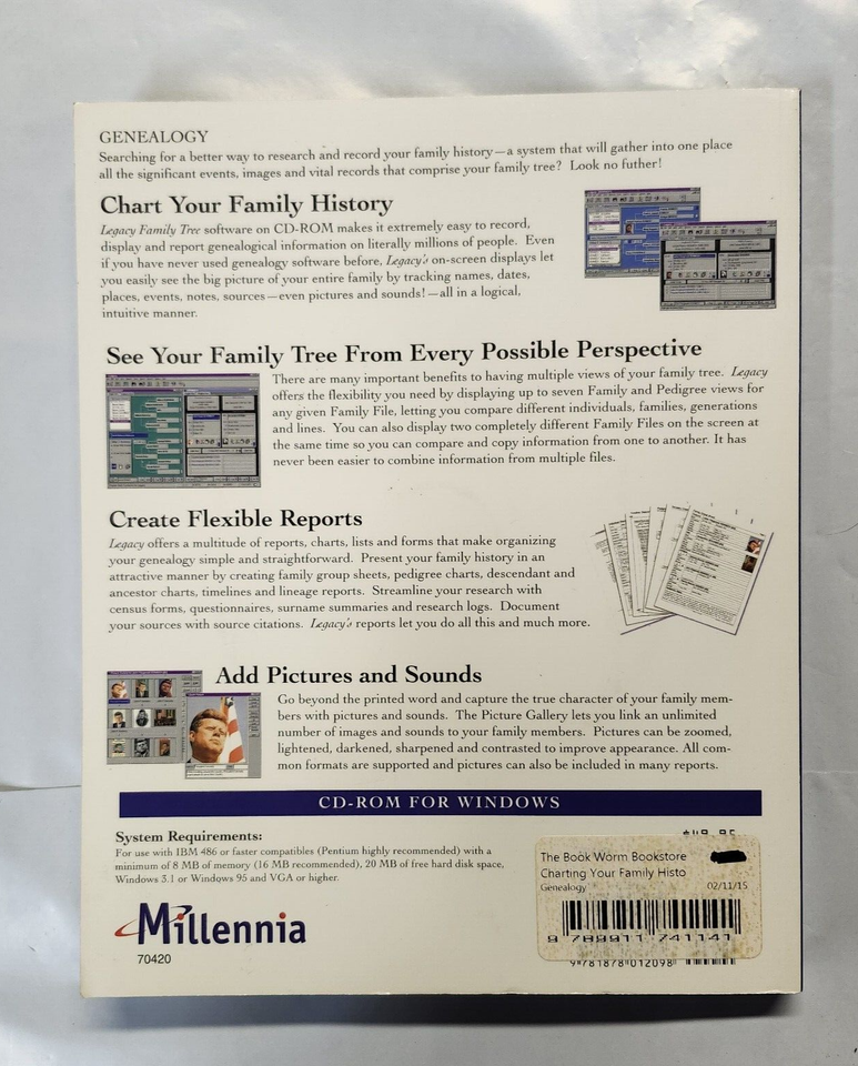 Charting Your Family History w/Legacy Family Tree Software Paperback ...