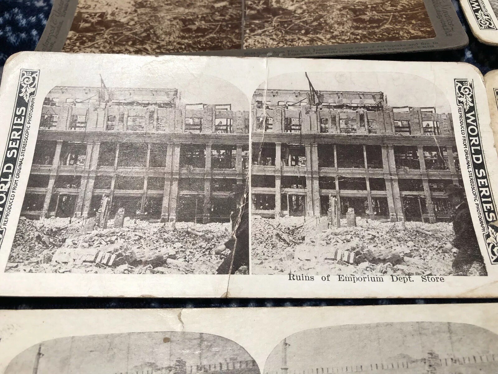 *MAKE OFFERS* HISTORICAL Lot x7 Stereopticon Cards 1906 San Francisco ...