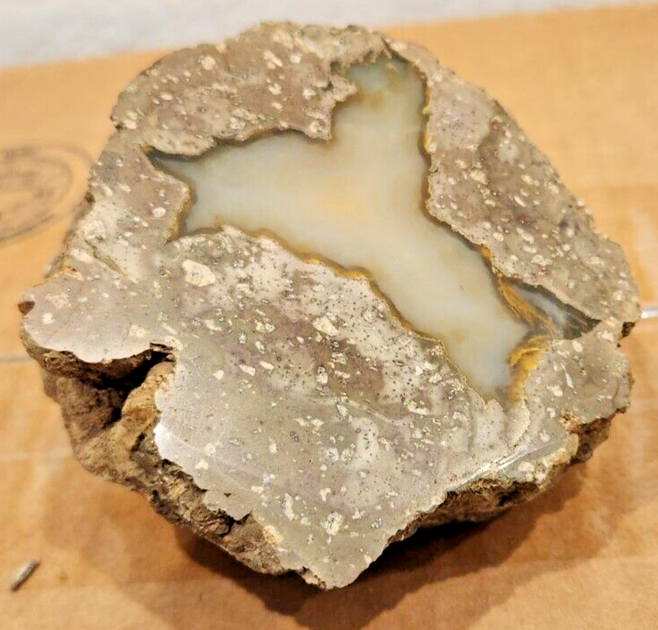 Beautiful! Large! Polished! Cut in Half Geode /Thunderegg! Rock! Over 1 ...