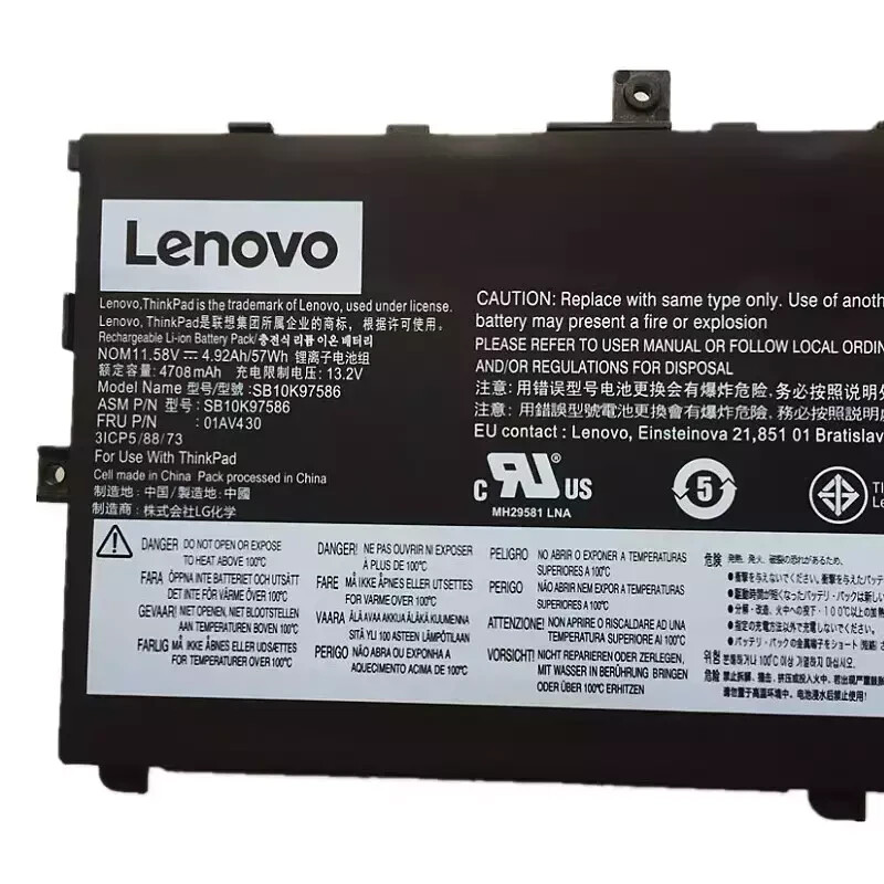 Genuine 01AV494 01AV430 Battery for Lenovo ThinkPad X1 Carbon 5th 6th ...