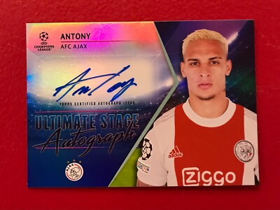 2021-22 Topps UEFA Champions League Antony Ultimate Stage Autograph 34/ ...