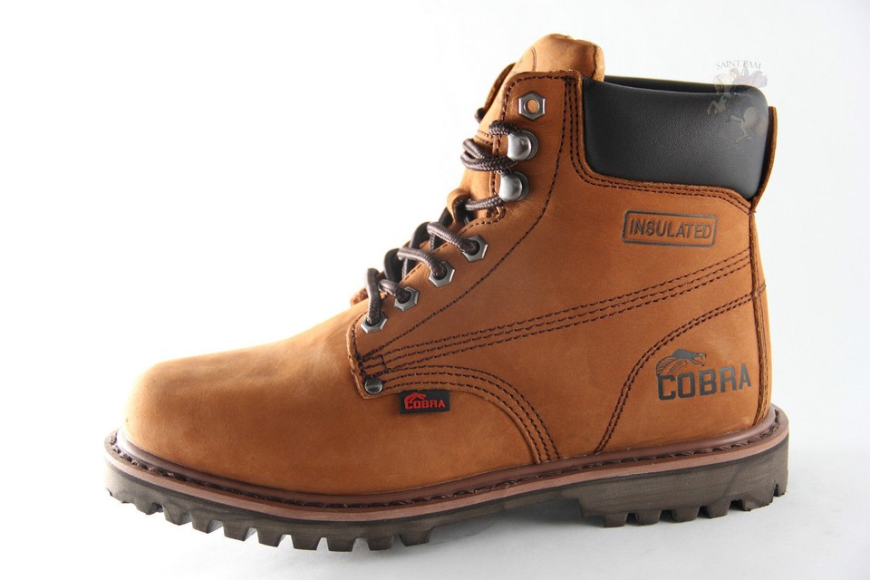 Men Work Boot Cobra C11 Brown Genuine Leather Goodyear Welt ...