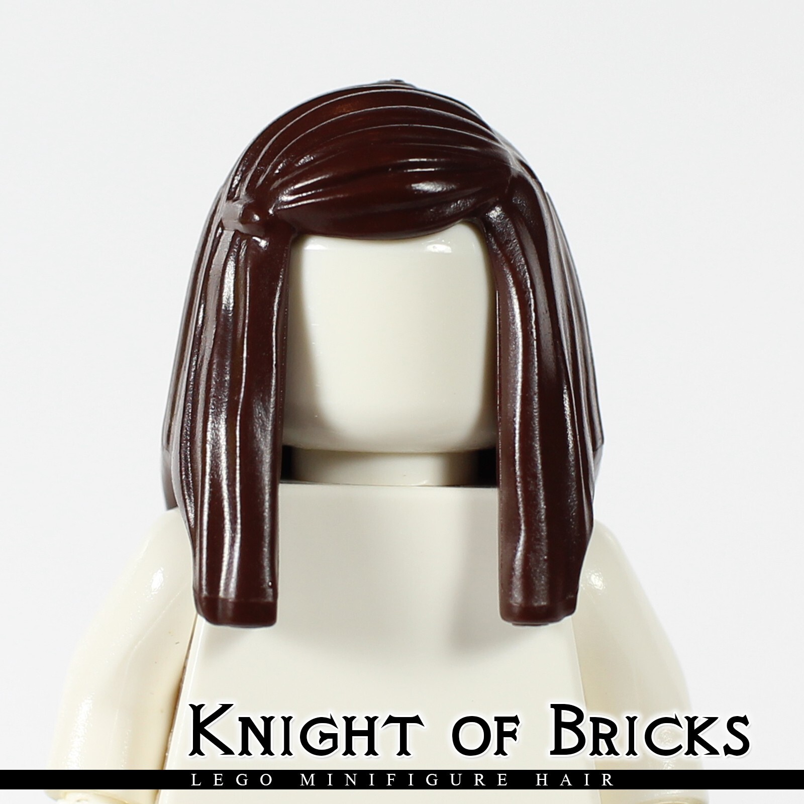 LEGO Minifigure Hair DARK BROWN 92083 Female Girl Long Straight with ...