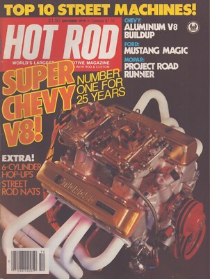 HOT ROD Magazine - October 1979 - Super Chevy V-8 - Mustang Magic | eBay