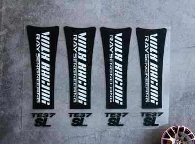 JDM Reflective VOLK Racing TE37SL Wheel sticker decals Black letter ...