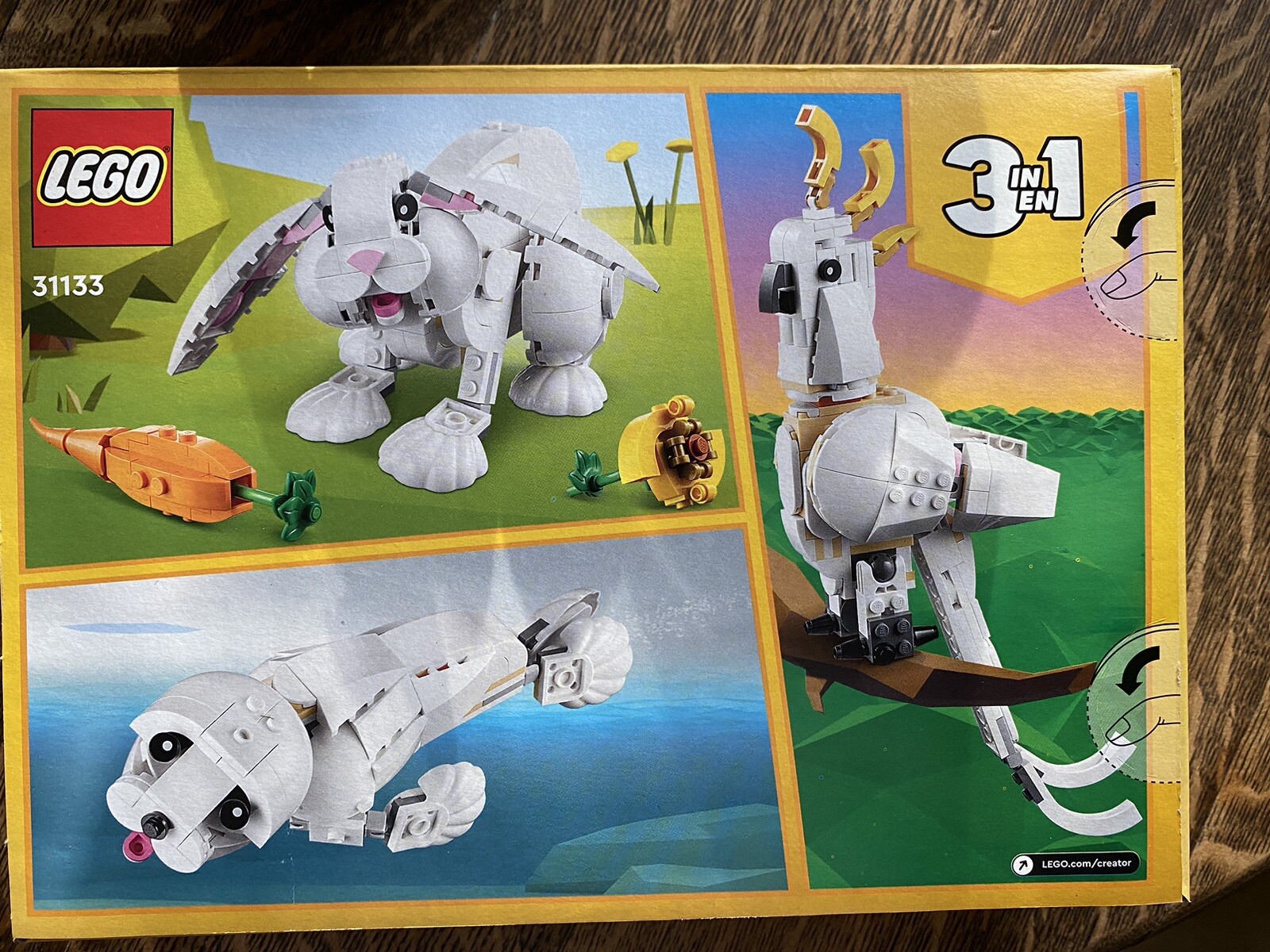 LEGO CREATOR: White Rabbit (31133) Cockatoo Parrot - Seal - Easter - 3 ...