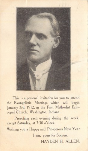 Hayden H. Allen, Preacher, 1st Methodist Episcopal Church, Washington ...