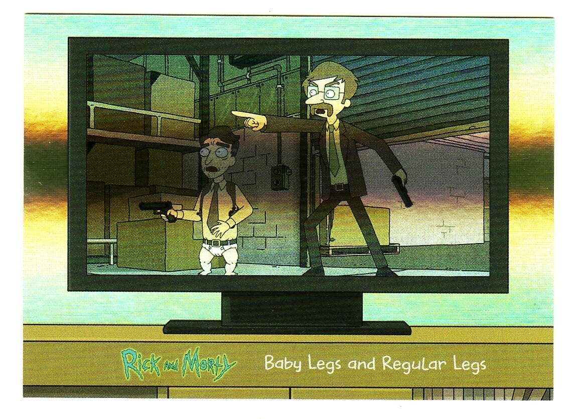 RICK AND MORTY SEASON 1 RIXTY MINUTES CARD RM2 BABY LEGS REGULAR LEGS ...