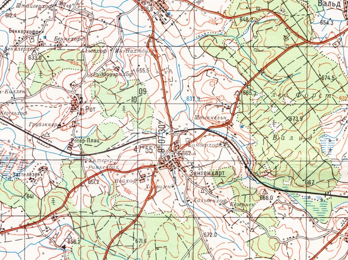 Russian Soviet Military Topographic Maps - STOCKACH (Germany) 1:50K, ed ...