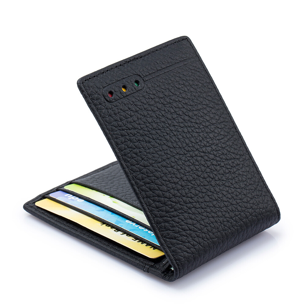 Women Men Slim Leather Wallet Business Card Case Driver's License ...
