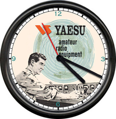Yaesu Amateur Radio Hamm Equipment Tube Dealer Sales Sign Wall Clock | eBay