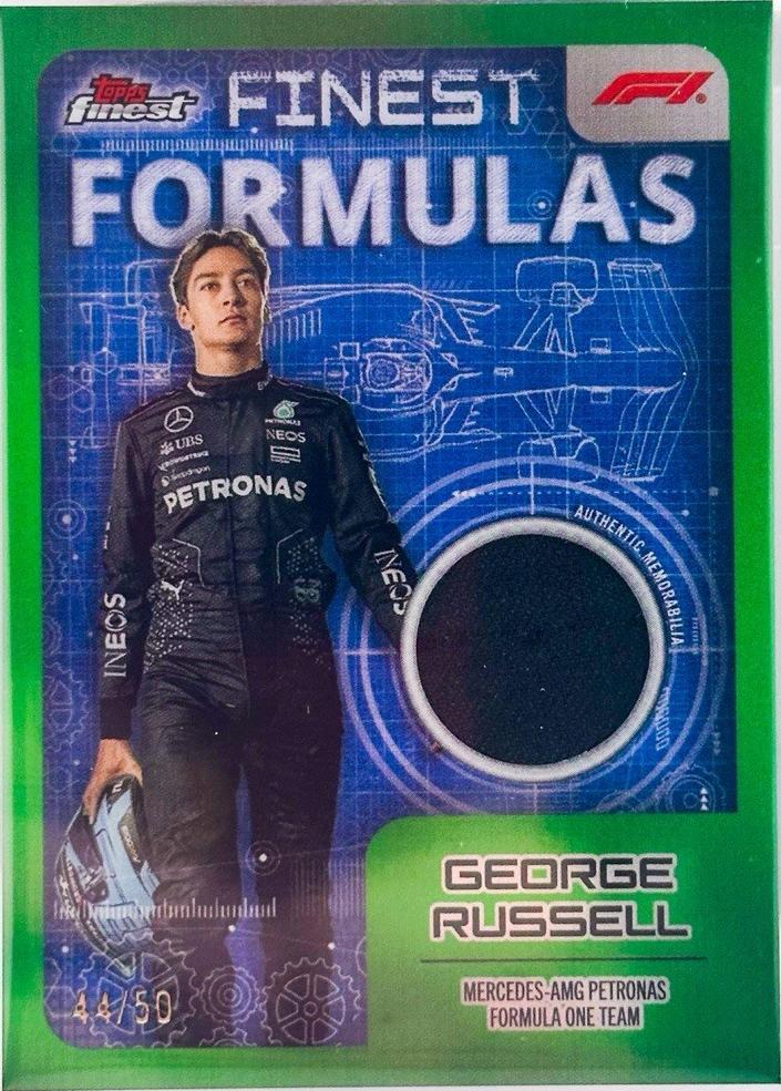 2024 Topps Finest Formula 1 - F1 Relics George Russell #F1R-RUS Green ...