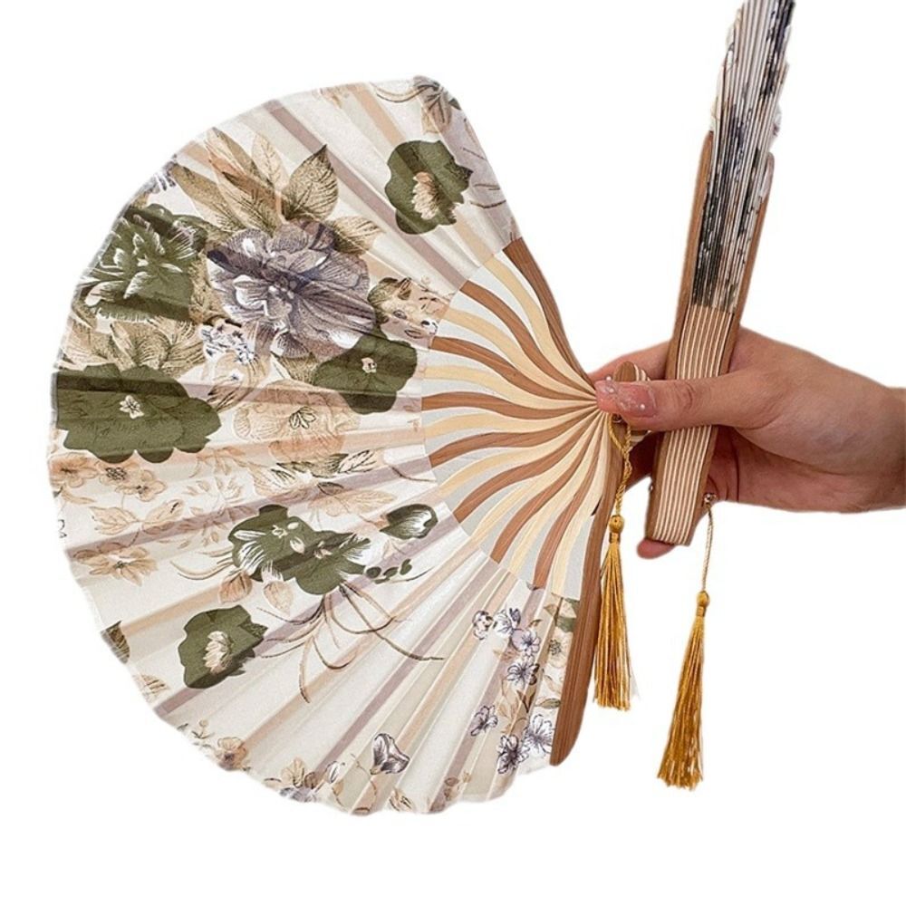 Colorful Ancient Hand Fan Bamboo Shank Classical Dance Fan Home ...