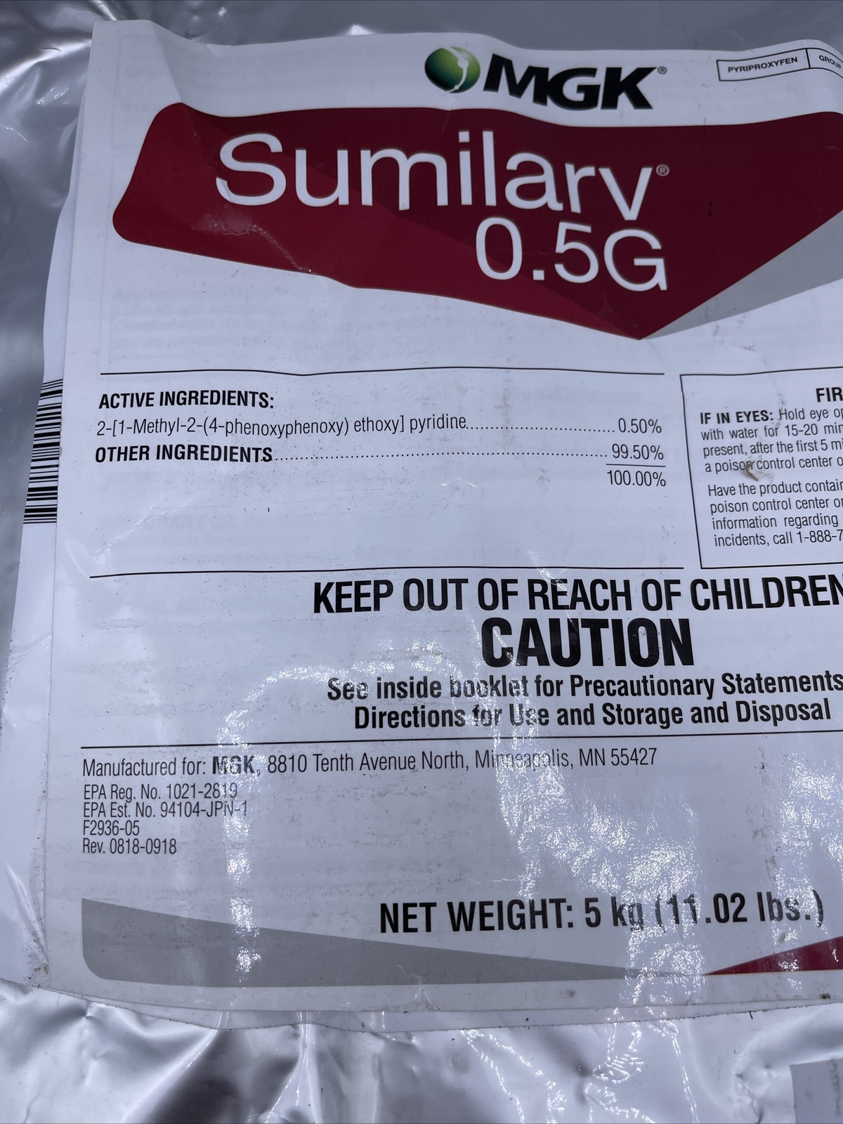 11 LB Bag MGK Sumilarv 0.5g Powerful Mosquito Larvicide | eBay