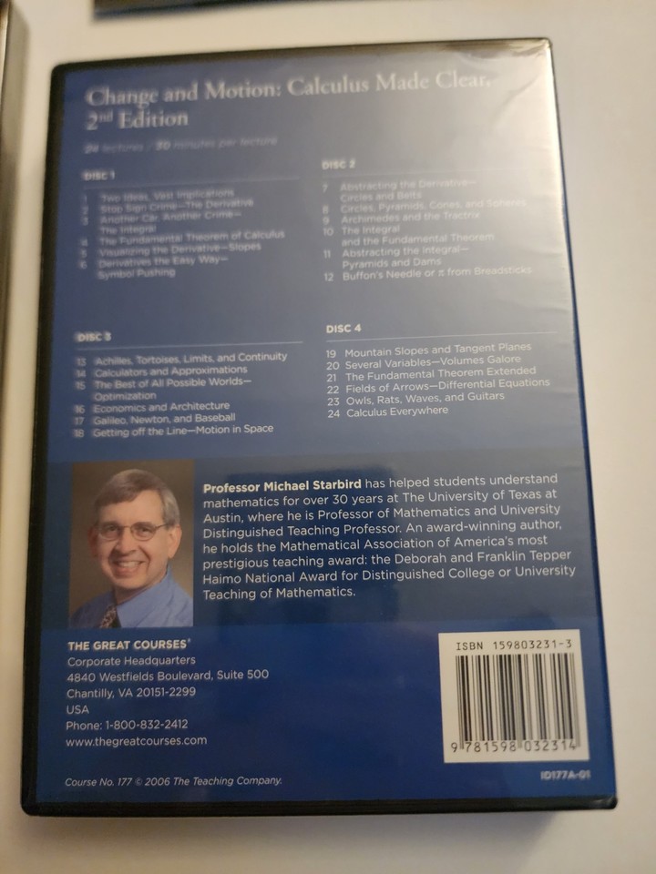 New The Great Courses Understanding Calculus: Workbook & 2 DVD's ...
