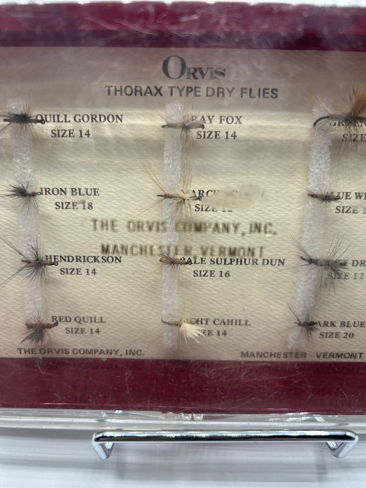 Vintage Orvis Thorax Type Dry Fly Fishing Flies 1960’s-70’s In Original ...