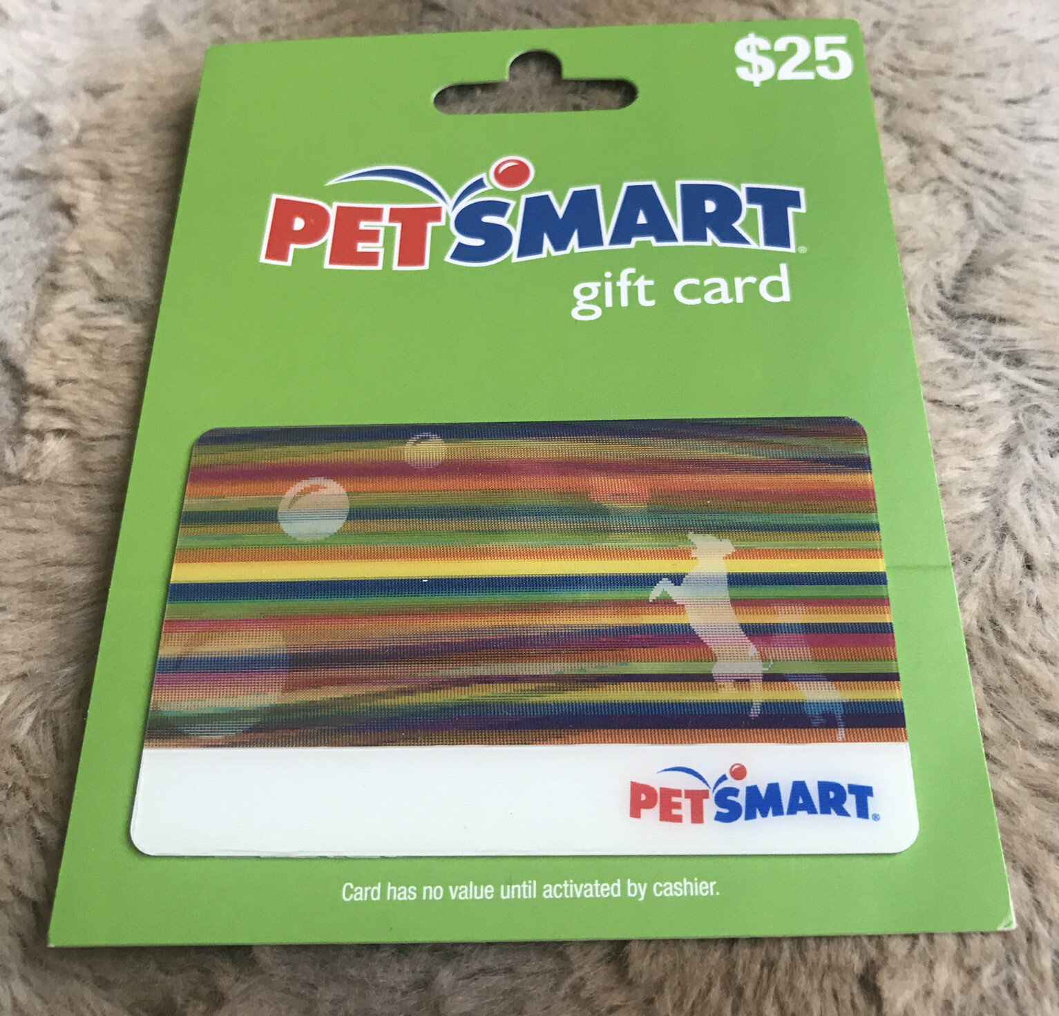2012 PETSMART LENTICULAR GIFT CARD NO VALUE DOG CATCHING BALL GREEN ...