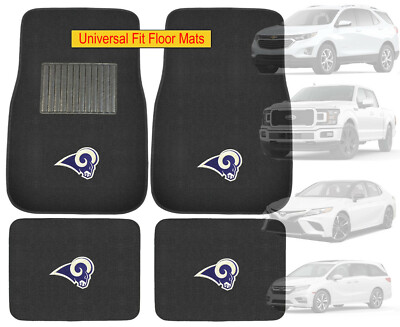 NFL Los Angeles Rams 4PC Black All Weather Car Truck Carpet Floor Mats ...