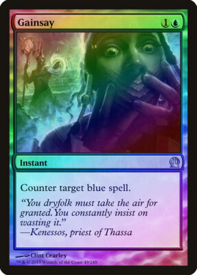 Gainsay FOIL Theros NM Blue Uncommon MAGIC THE GATHERING MTG CARD ...