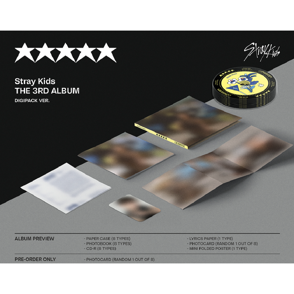 Stray Kids 5-STAR Album Digipack ver. Version Select Official K-POP MD ...