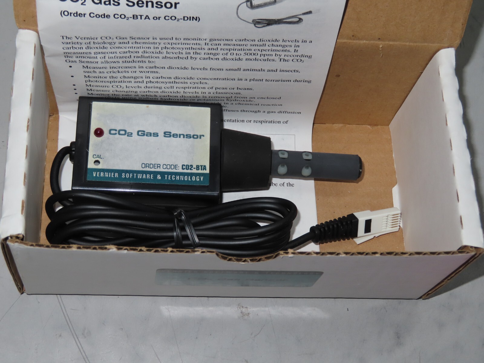 Vernier Co2-bta Co2 Carbon Dioxide Gas Sensor for sale online | eBay