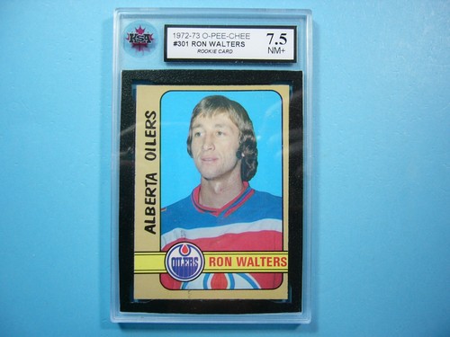1972/73 O-PEE-CHEE WHA HOCKEY CARD #301 RON WALTERS ROOKIE RC KSA 7.5 ...