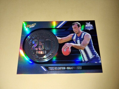 2021 AFL SELECT MILESTONE 250 GAMES NORTH MELBOURNE TODD GOLDSTEIN ...