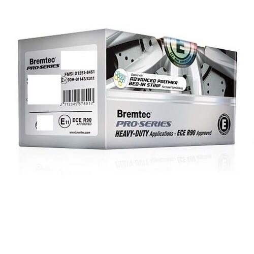 Bremtec FRONT ECE R90 Approved Heavy-Duty Brake Pads BT675PRO (DB1257 ...
