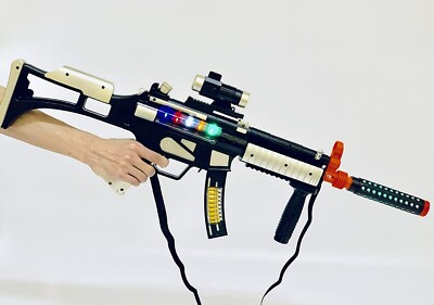 Light Up Combat Toy Machine Rifle Battery Operated with Military Sound ...