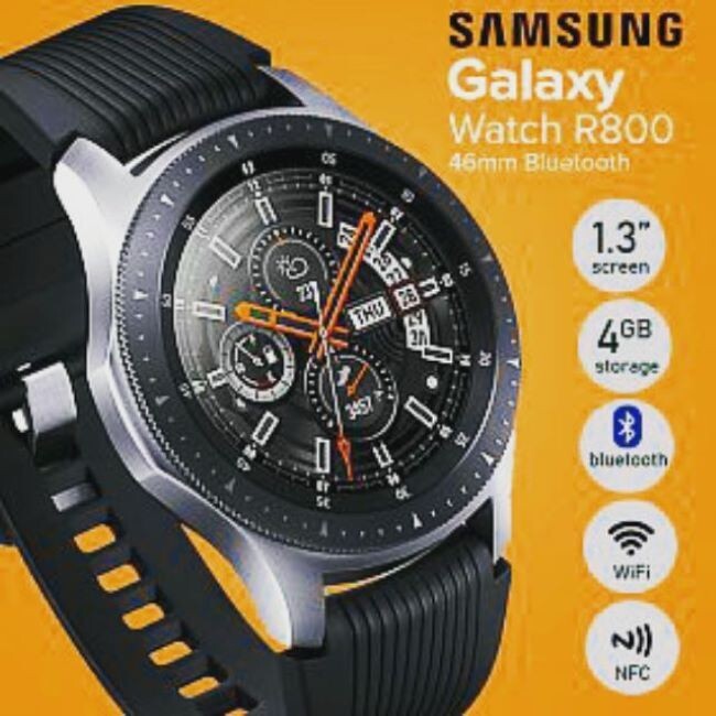 Samsung Galaxy Watch SM-R800, Wi-Fi Only, 46mm, Silver, Pristine ...